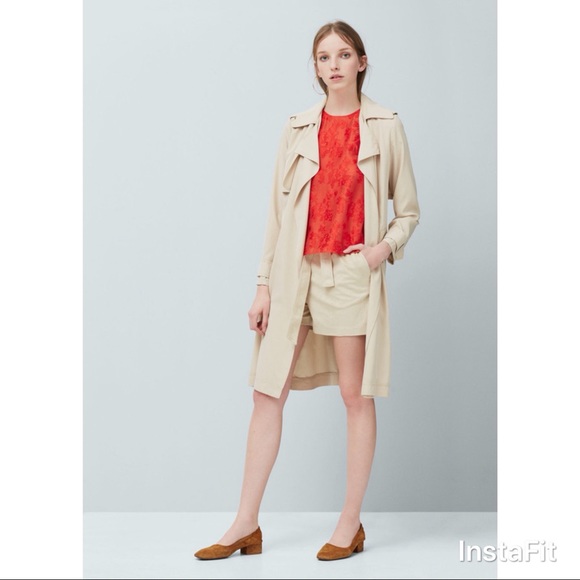Mango | Tops | Jacquard Top From Mango In Deep Rust Orange Color | Poshmark
